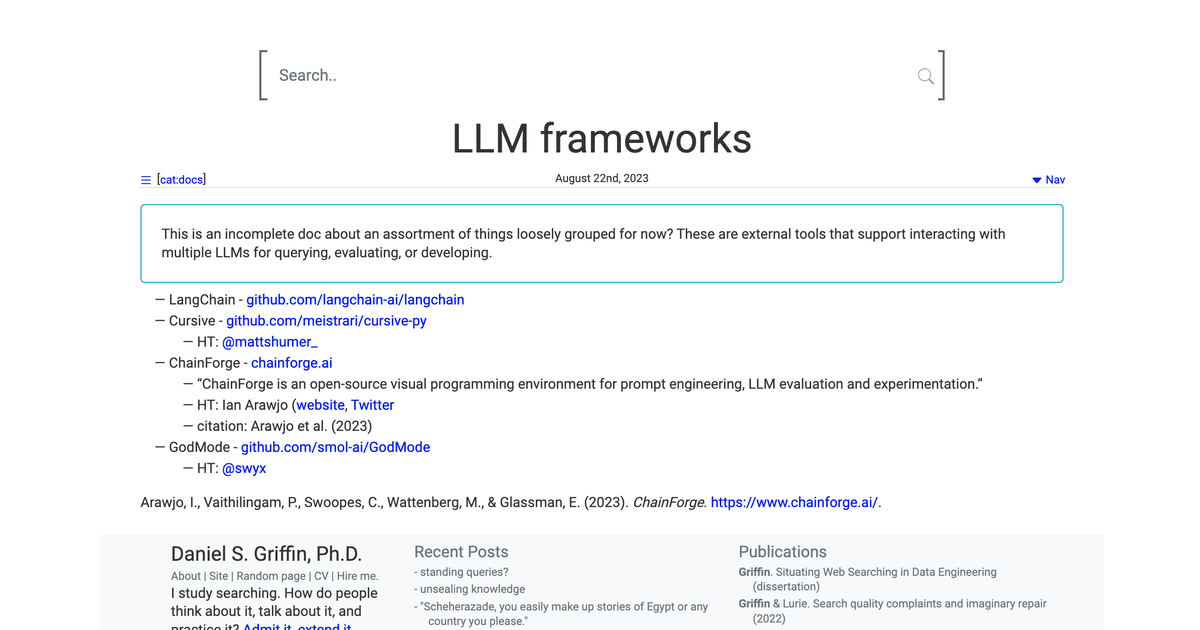 Llm Frameworks
