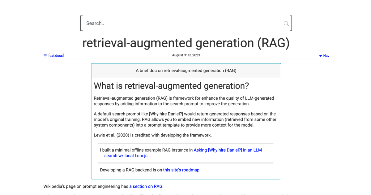 retrieval-augmented generation (RAG)