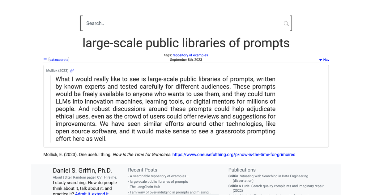 "large-scale public libraries of prompts"