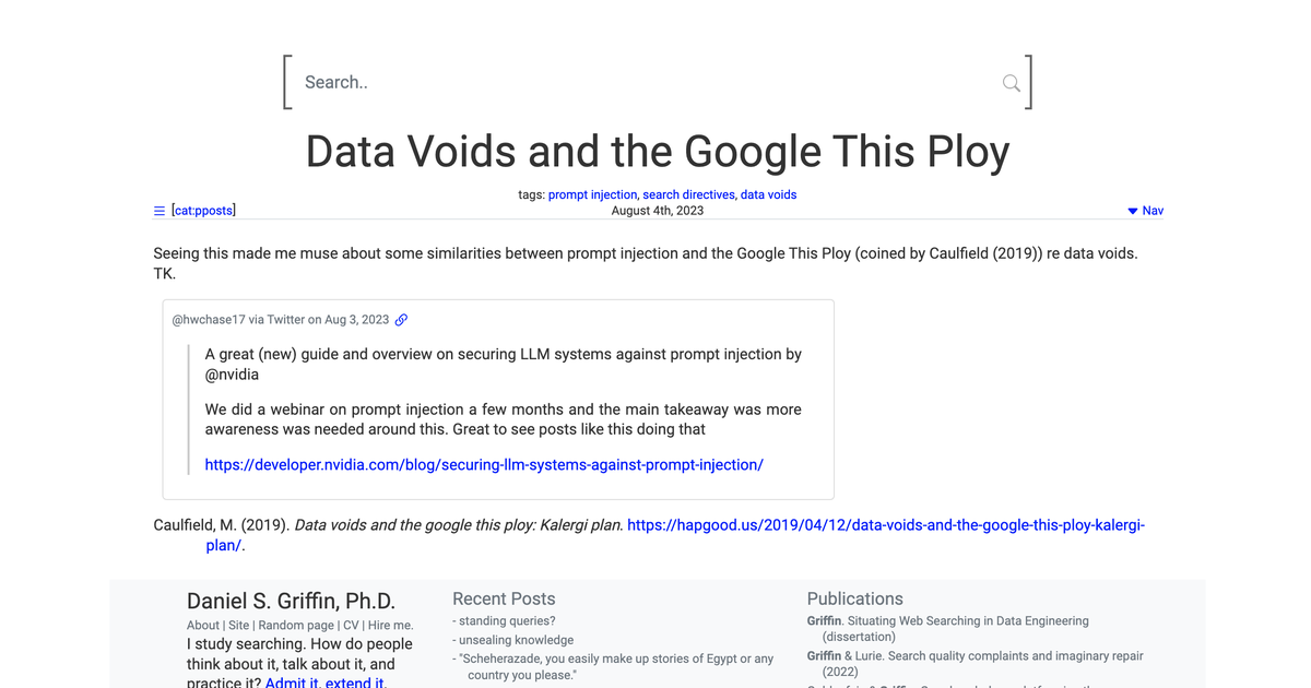 Data Voids and the Google This Ploy